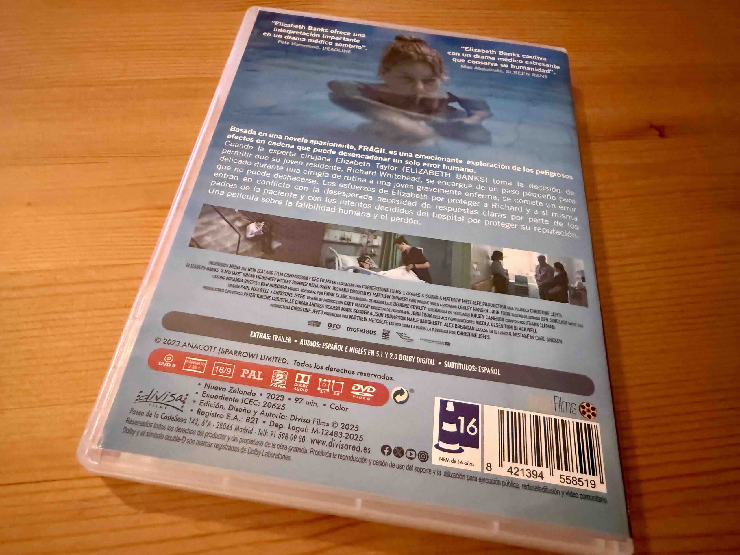 Frágil: así es el formato físico en DVD - Moobys